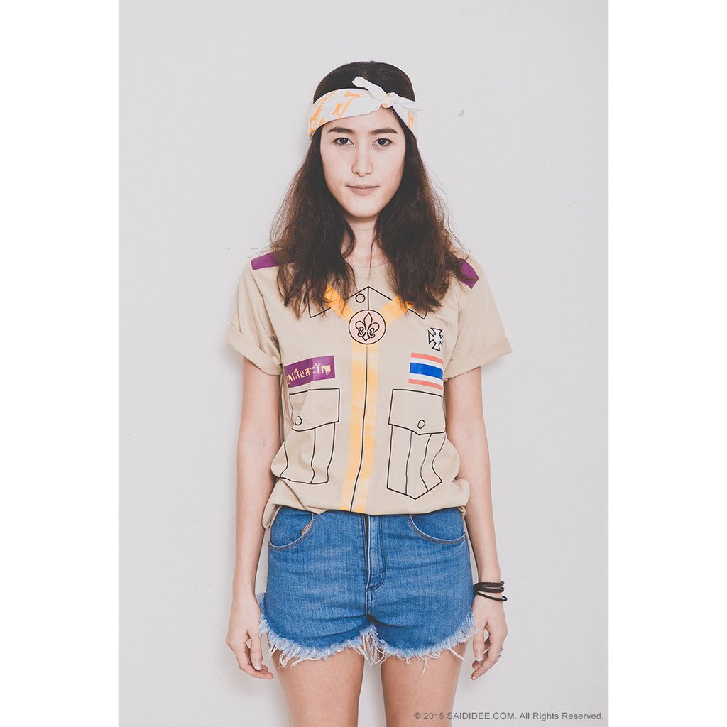 เสื้อยืดลูกเสือสามัญ-SAI-DI-DEE | Shopee Thailand