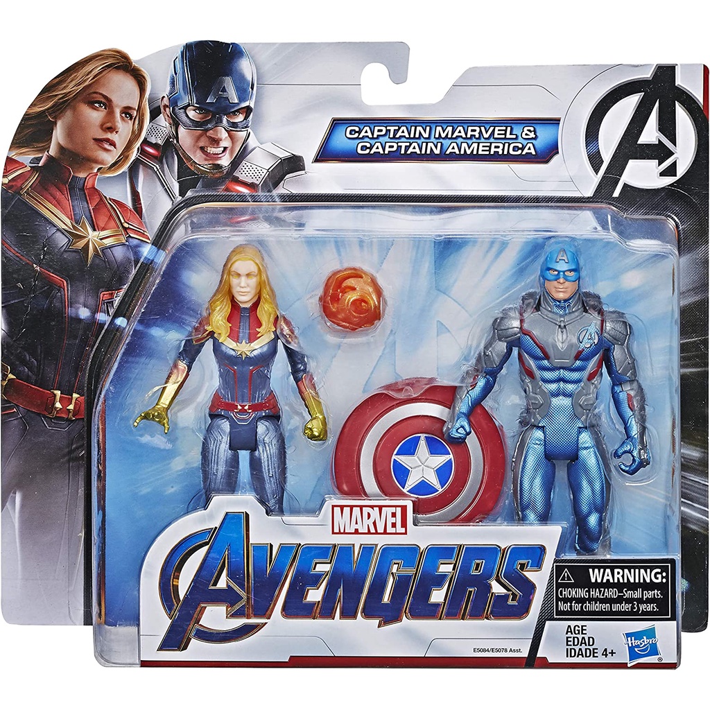 Avengers Endgame Captain Marvel & Captain America 2-Packs ขนาด 6 นิ้ว ...