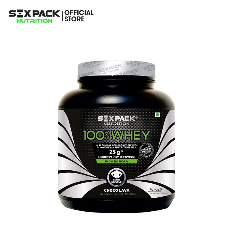 Six Pack Nutrition 100% Whey Protein Powder - 2 kg/ 4.4lbs (Choco Lava ...
