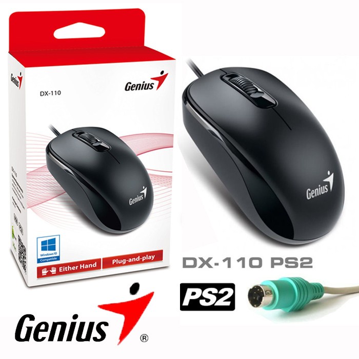 Mouse PS/2 Genius DX-110 / Unitech UNM-001 Optical สีดำ Black | Shopee ...