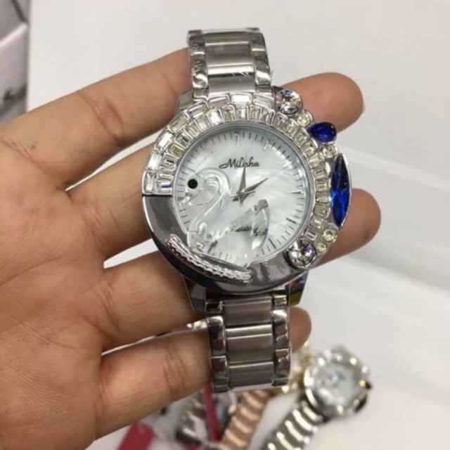 Mishali ตัวเรือนพิ้งค์ แต่งนก,ตัวเรือนเงิน แต่งหงส์,ทูโทน แต่งน้องหมา ...