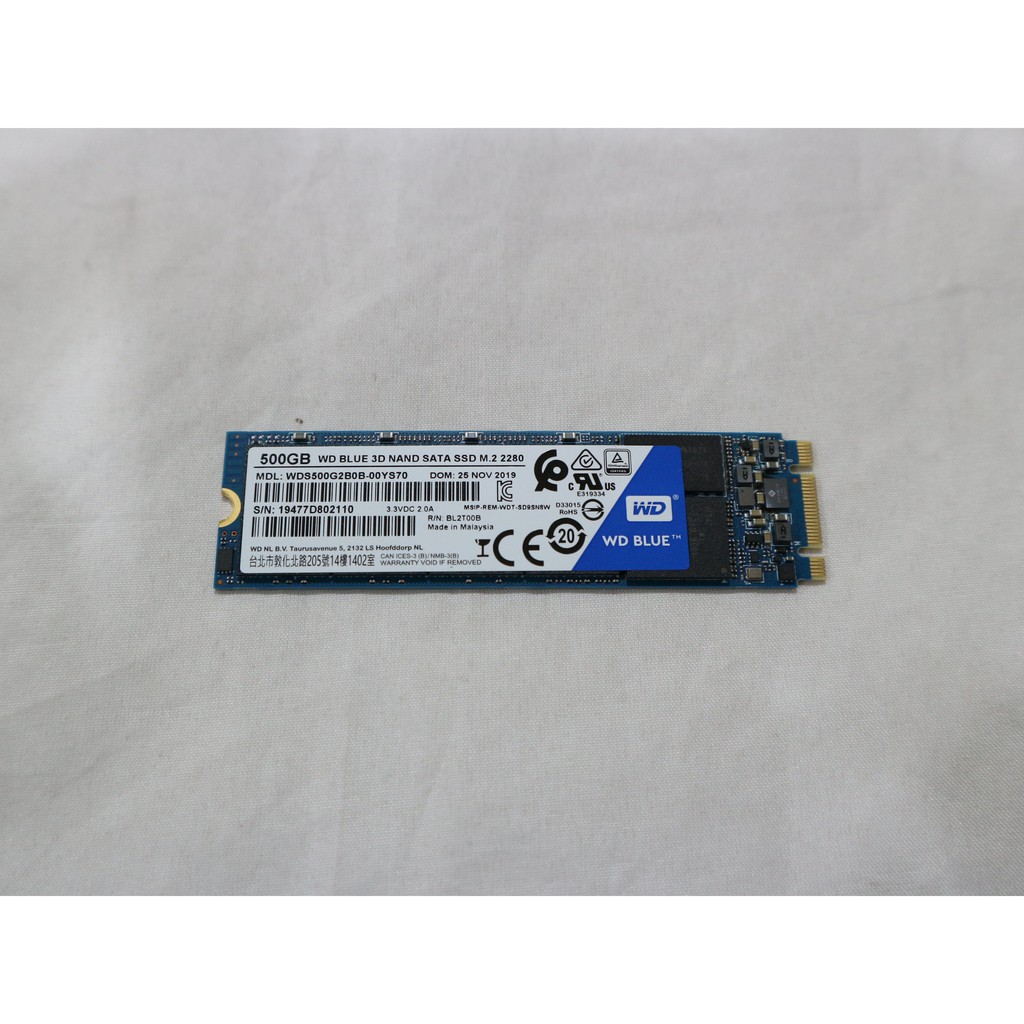M.2 SSD 500GB WD BLUE GEN 2 (WDS500G2B0B) 3D NAND SATA M.2 2280 มือสอง ...