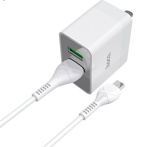 ชุดชาร์จ Hoco DC28 Micro C2USB หัวชาร์จ+สายชาร์จ 5A พร้อมไฟแอลอีดี ...