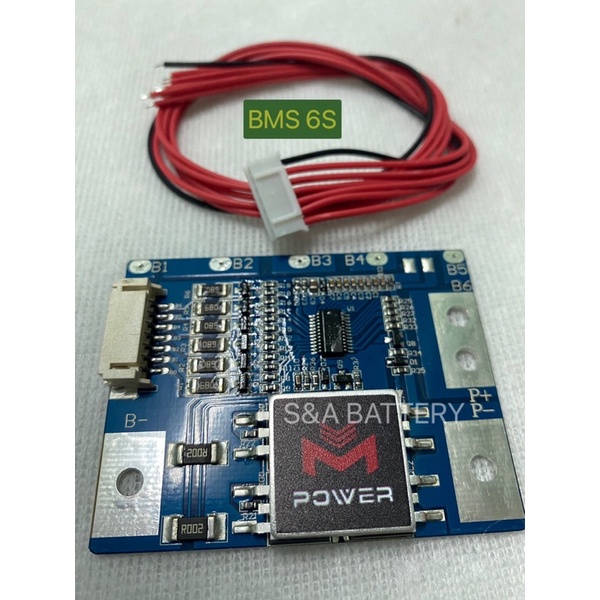BMS 6S 20A M POWER ใช้กับแบตเตอรี่ฟอตเฟส 3.2V (มีซิ้งระบายความร้อนพร้อม ...