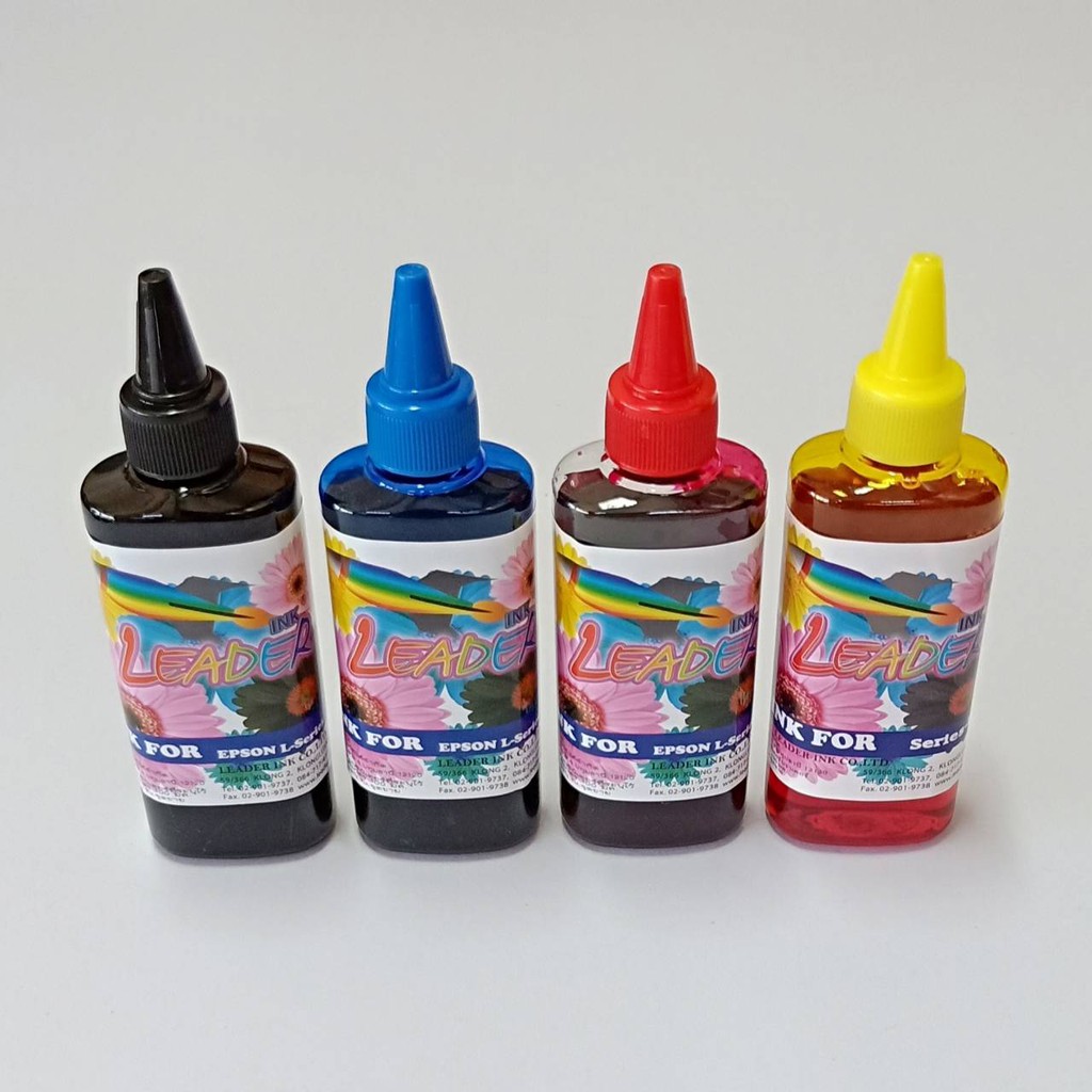 Leaderink 100 ,500,1000MLหมึกเติมอิงค์เจ็ท EPSON Inkjet refill ink ...