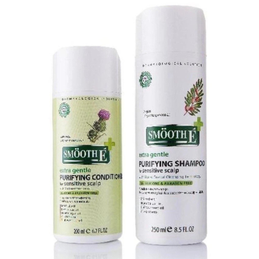 Smooth E Purifying Shampoo 250ml+Conditioner 200ml for Sensitive Scalp ...