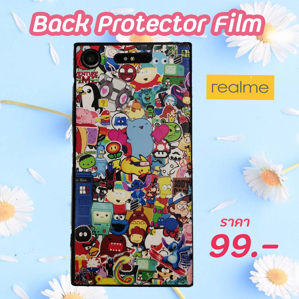 ฟิมล์หลัง กันรอยขีดข่วน ลายสวยๆเท่ๆ สำหรับRealme C17 ,5s,6,6pro,7pro | Shopee Thailand