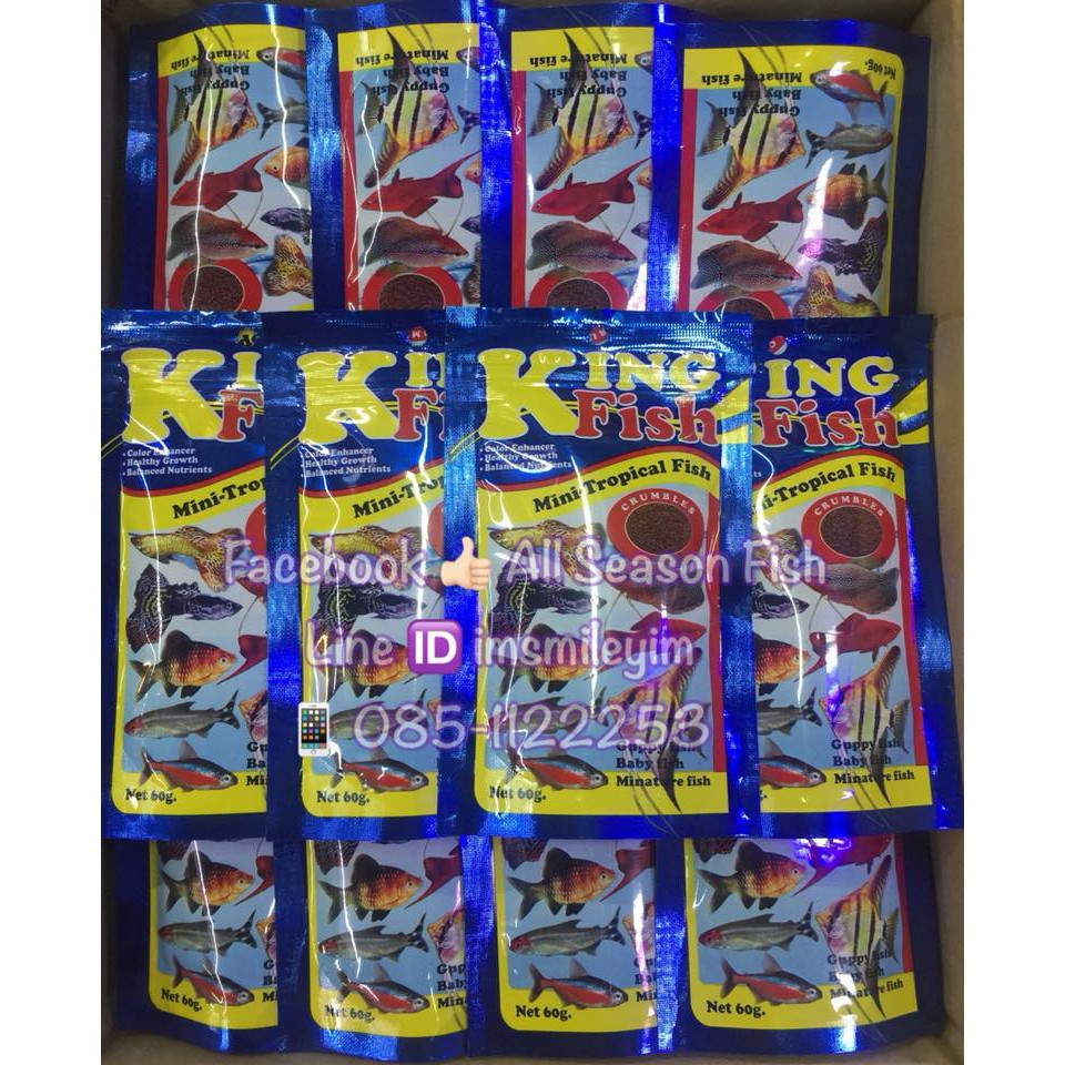 (ยกลัง 60 ชิ้น) KINGFISH > Mini-Tropical Fish (ซองน้ำเงิน) | Shopee ...