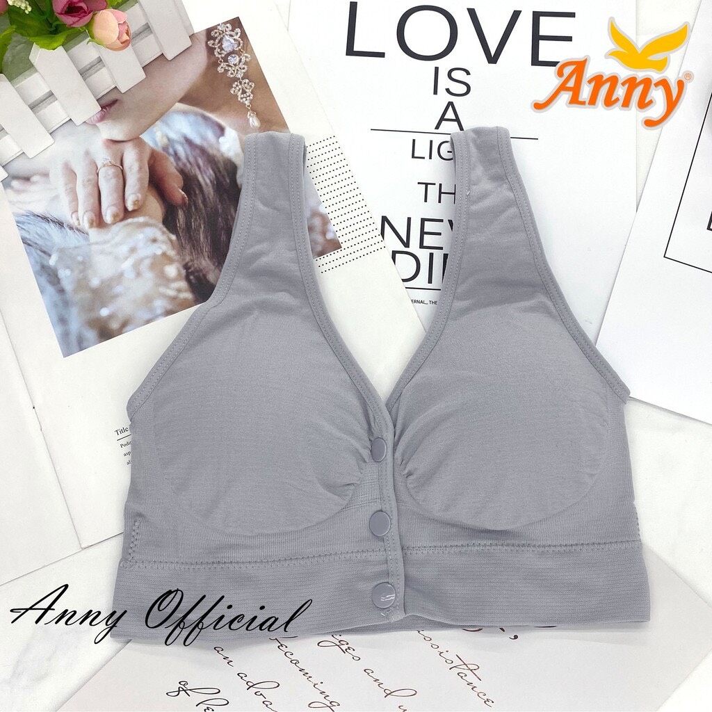 ชุดชั้นใน Anny รุ่นE03/E02 เสื้อใน บรา ไร้โครง กระดุมหน้าทรงเสื้อกล้าม ฟองน้ำเสริมถอดได้ เนื้อ ...