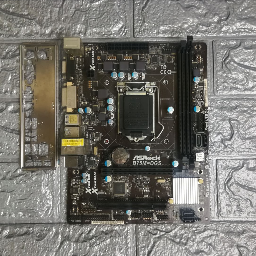 ⚡️เมนบอร์ด ASRock B75M-DGS LGA1155 มีฝาหลัง ฟรี Speakerเมนบอร์ด | Shopee Thailand