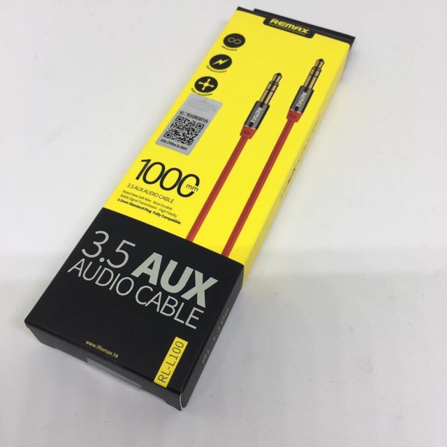 สายหูฟัง remax 3.5 AUX RL - L100 1เม็ด/2เม็ดมีสามสี สีดำ ขาว แดง | Shopee Thailand