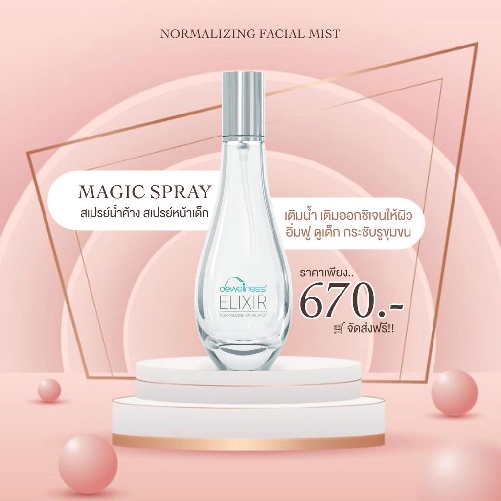 พร้อมส่ง/ส่งฟรี เปรย์น้ำค้าง DEWellness Elixir Normalizing Facial สเปรย์ฆ่าเชื้อสิว สเปรย์ ...