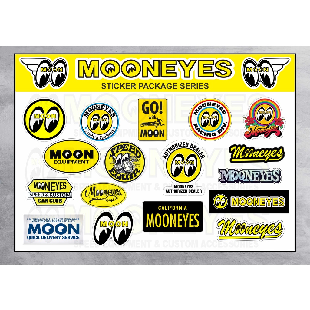 Mooneyes STICKER-STICKER-MOTORCYCLE STICKER-HELMET STICKER-PACKAGE ...
