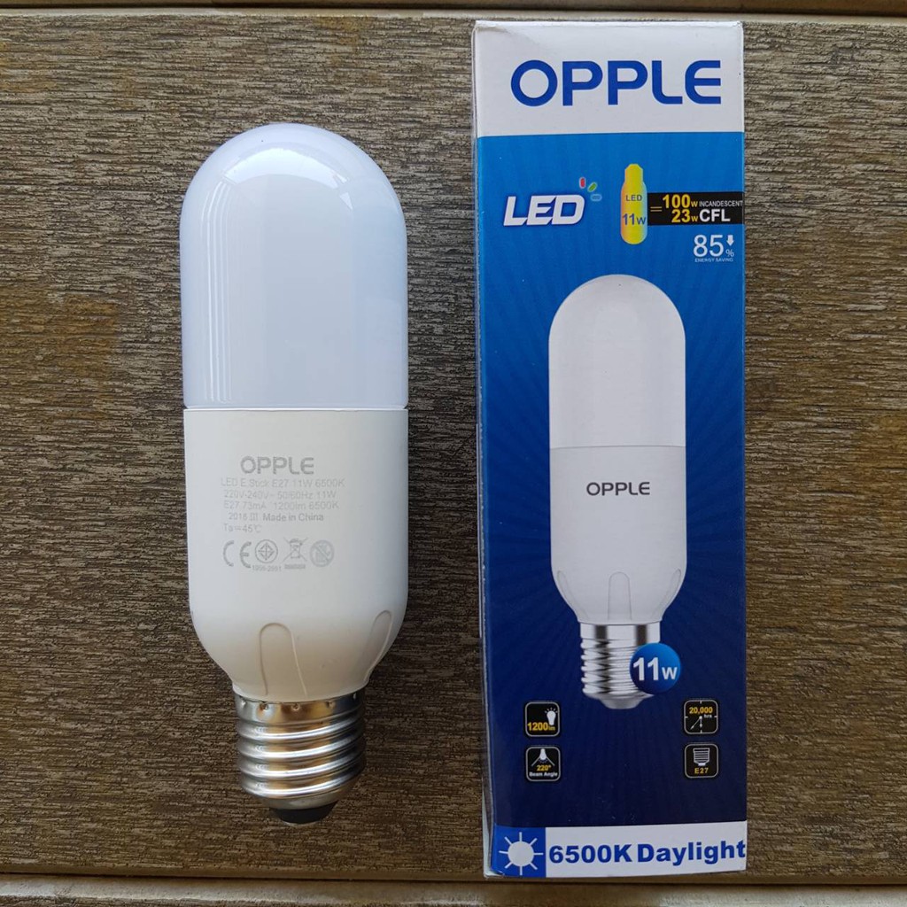 [ทักแชทก่อนสั่ง] หลอดไฟ LED Stick E27 11W DAYLIGHT OPPLE | Shopee Thailand