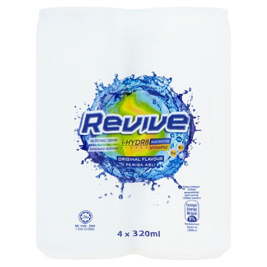 Revive Isotonic เครื่องดื่มรสชาติเดิม 4 x 320ml (สินค้านำเข้าจากมาเลย์ ...