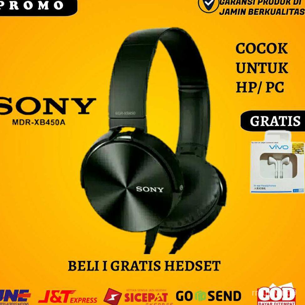 PRODUCT TERKECE Headphone Bando EXTRA BASS SONY MDR-XB450AP + Mic ...
