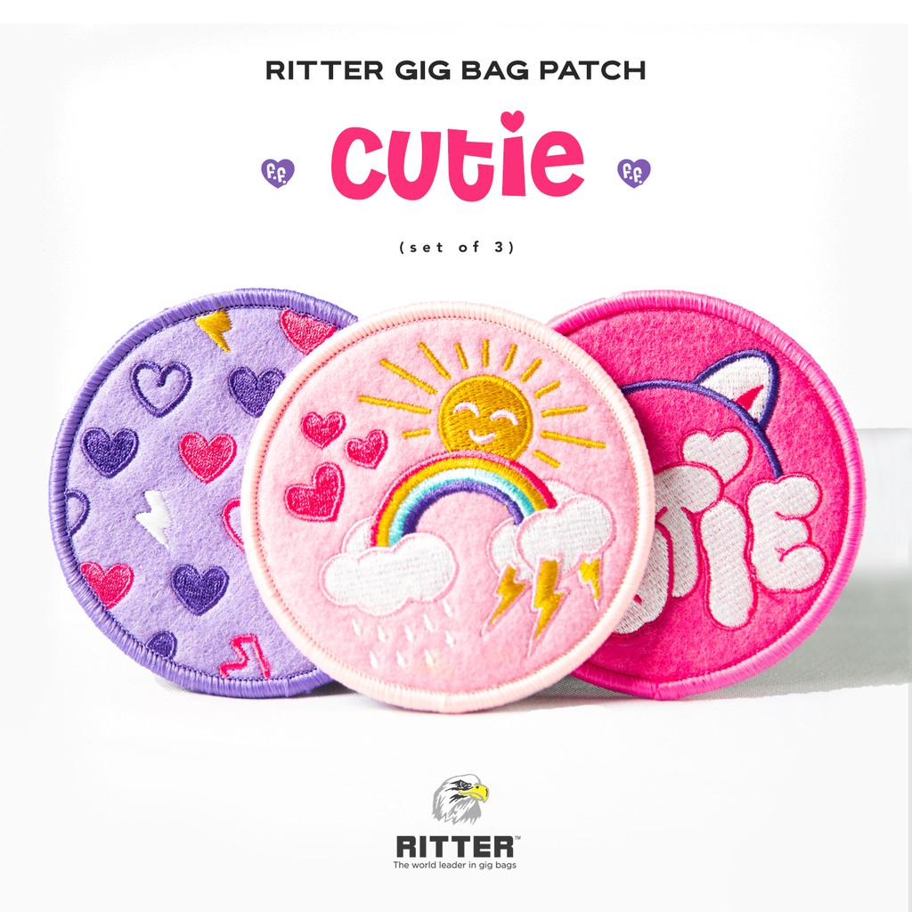 Ritter Gig Bag Patch "Cutie" Set แพทช์โลโก้ตกแต่งกระเป๋ากีตาร์รุ่น BERN ...