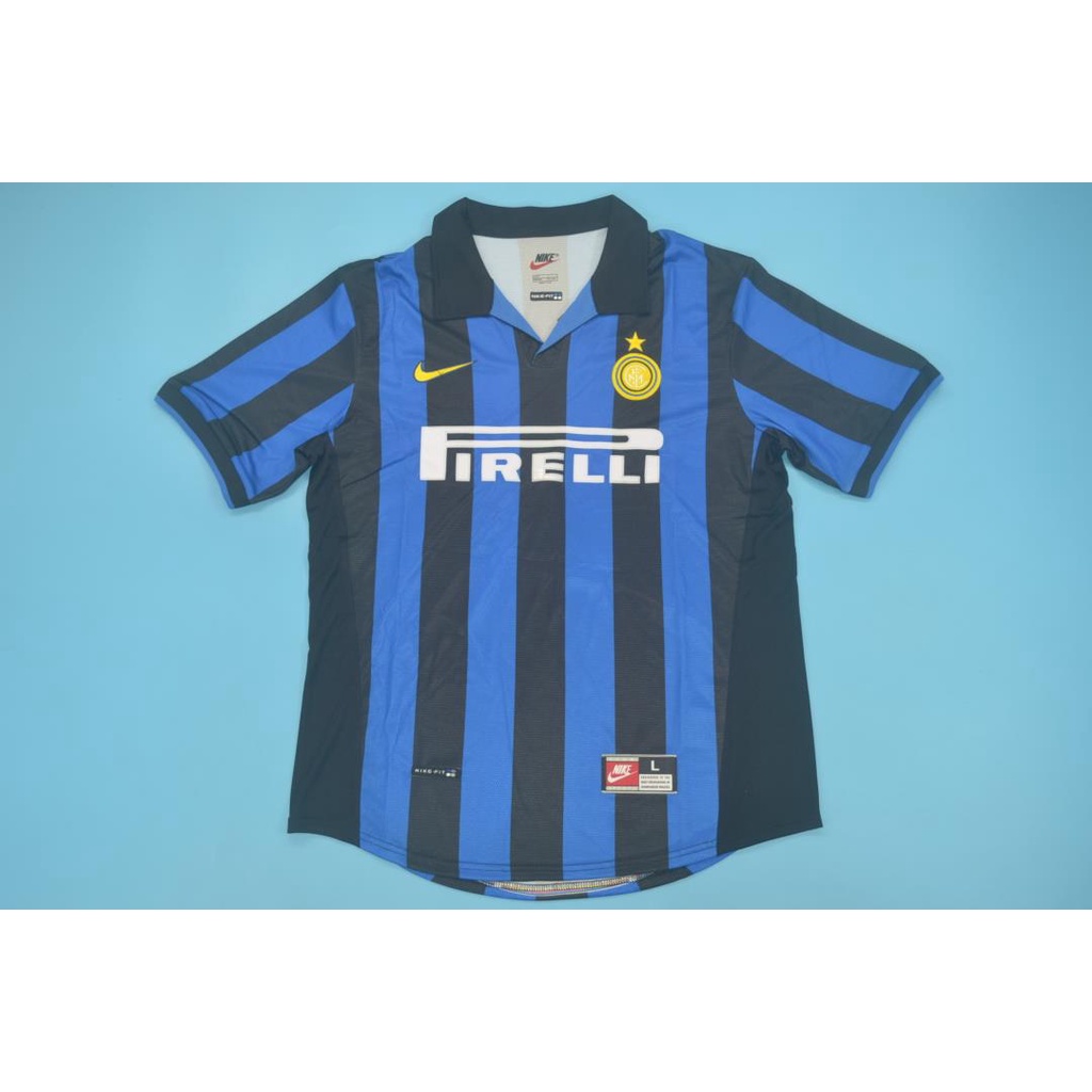 เสื้อเชิ้ต ลายทีมชาติฟุตบอล Inter Milan 98-99 สไตล์เรโทร | Shopee Thailand