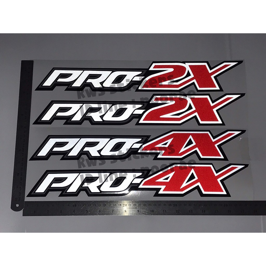 สติ๊กเกอร์ งานตัดคอม สะท้อนแสง คำว่า PRO-2X PRO-4X | Shopee Thailand