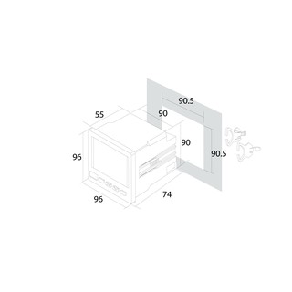 พาเนลมิเตอร์แบบดิจิตอล HL-96V Direct 0-500V 85-265 VAC/DC คุณภาพสูง ...
