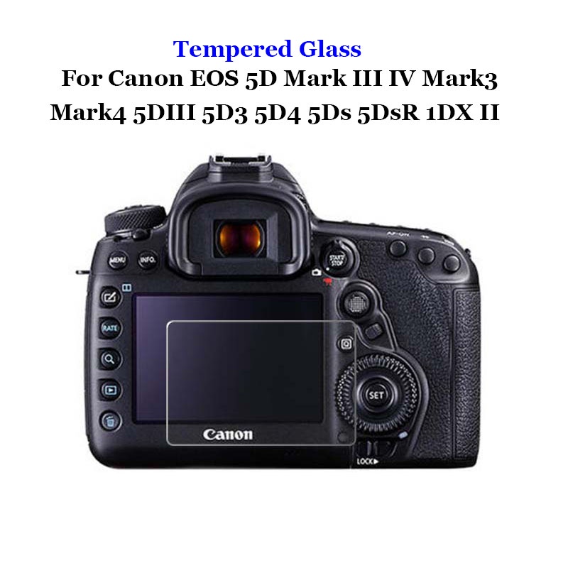 ฟิล์มกระจกนิรภัยกันรอยหน้าจอ LCD 9H 2.5D สําหรับกล้อง Canon EOS 5D 1DX Mark III IV II 5D3 5D4 ...