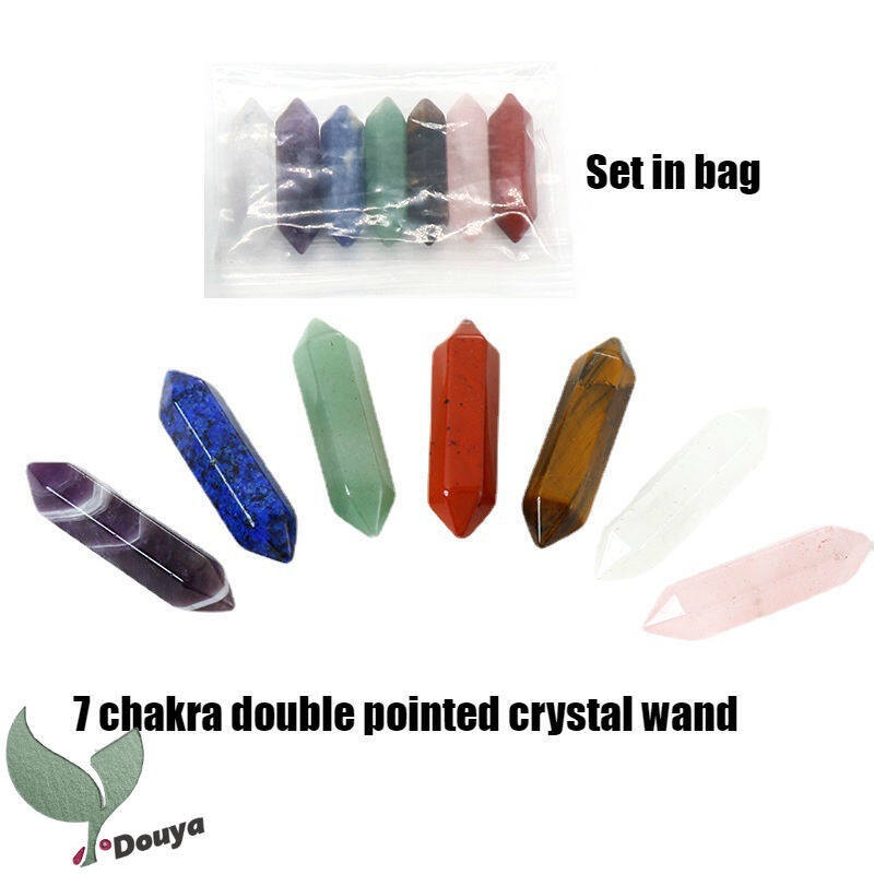 7 Chakra Healing Crystal set Crystal Chakra stones , Crystals Points Wands ชุดสําหรับตกแต ่ งบ ้ ...