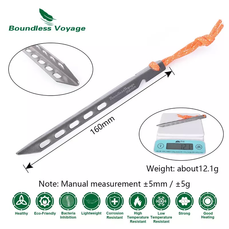 สมอบกไทเทเนียม รูปตัว V (8 ชิ้น) หนัก 12 กรัม/ชิ้น Boundless Voyage รุ่น Ti4009P | Shopee Thailand