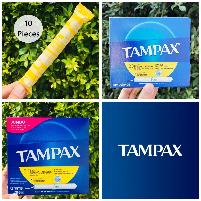 (Tampax®) Cardboard Regular Tampons 10, 20, 54 Count ผ้าอนามัยแบบสอด ...