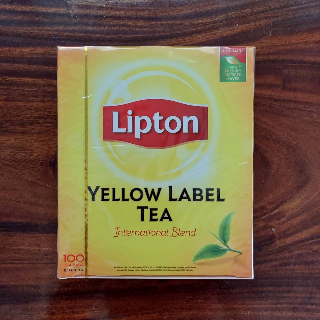 (หมดอายุ 01/09/2023)ชาลิปตัน ชา lipton yellow label tea แบบซองบรรจุ ขนาด 2gx100 ซอง / lipton ...