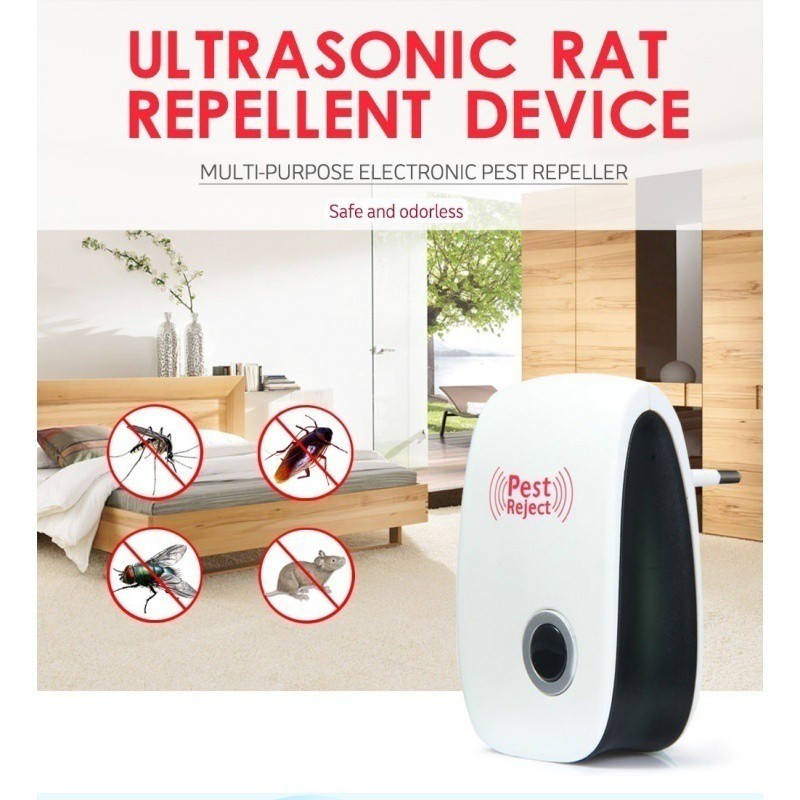 ร้อน 4 ชิ้นอิเล็กทรอนิกส์ Ultrasonic Pest Reject Magnetic Repeller ยุง ...