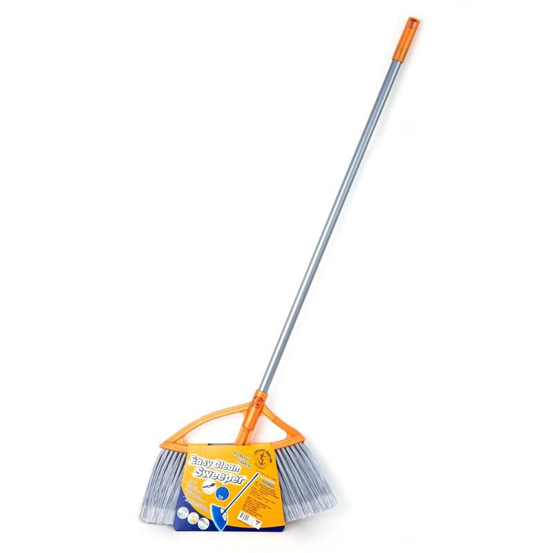 ไม้กวาดอีซี่คลีน สีส้ม-เทา ตราสมอ 111106 Easy-clean broom orange-gray ...