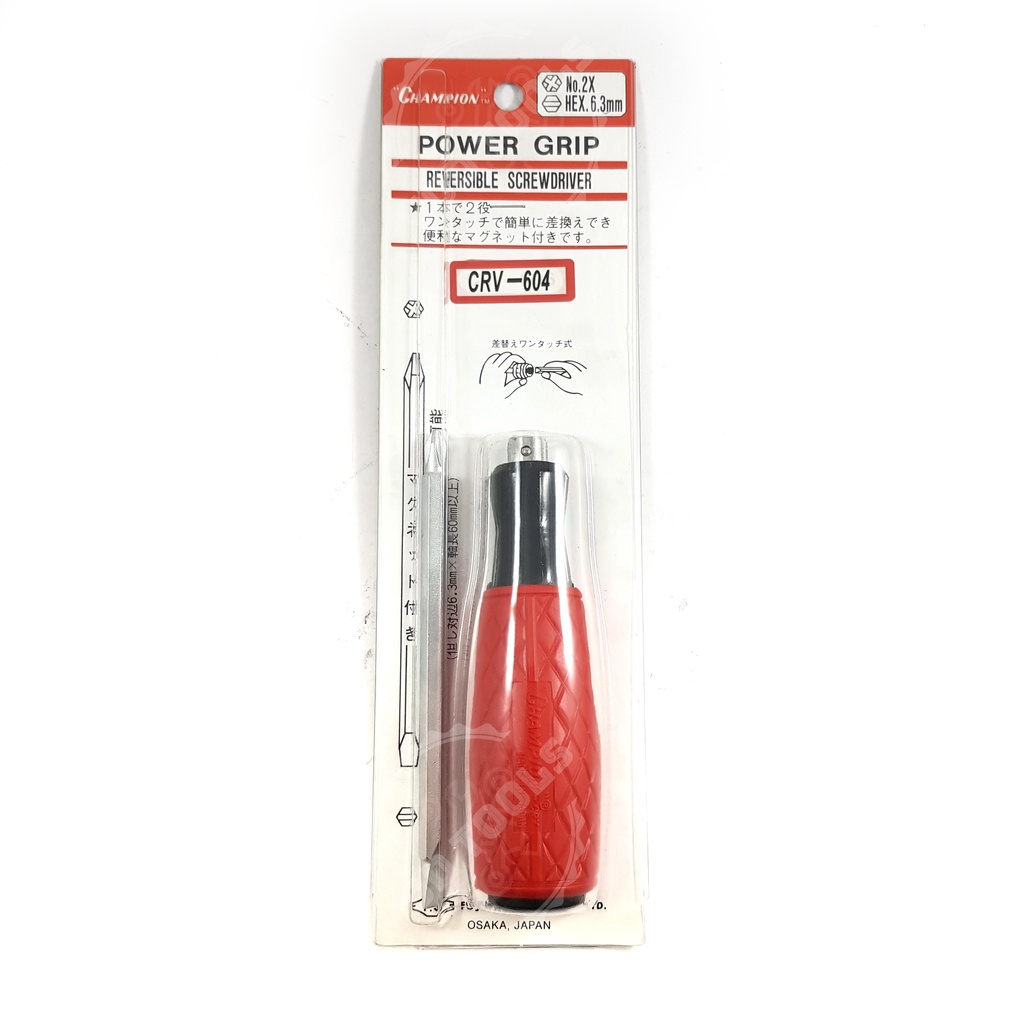 ไขควงหัวสลับ CHAMPION เพาเวอร์กริฟ 4 นิ้ว SCREWDRIVER POWER GRIP CRV ...