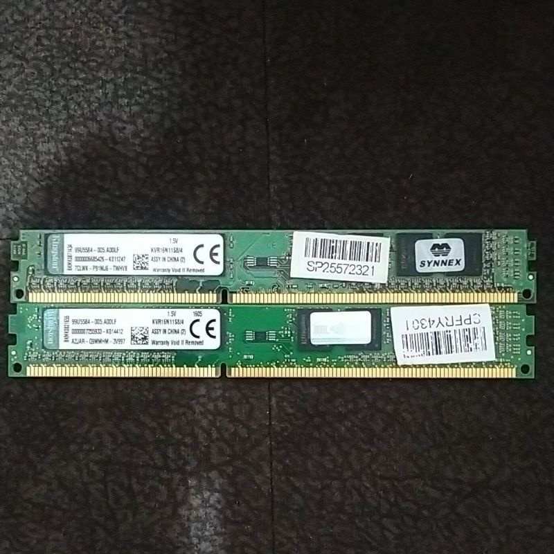 Ram 8g (4g*2) DDR 3 1600 M Kingston Value Ram | Shopee Thailand
