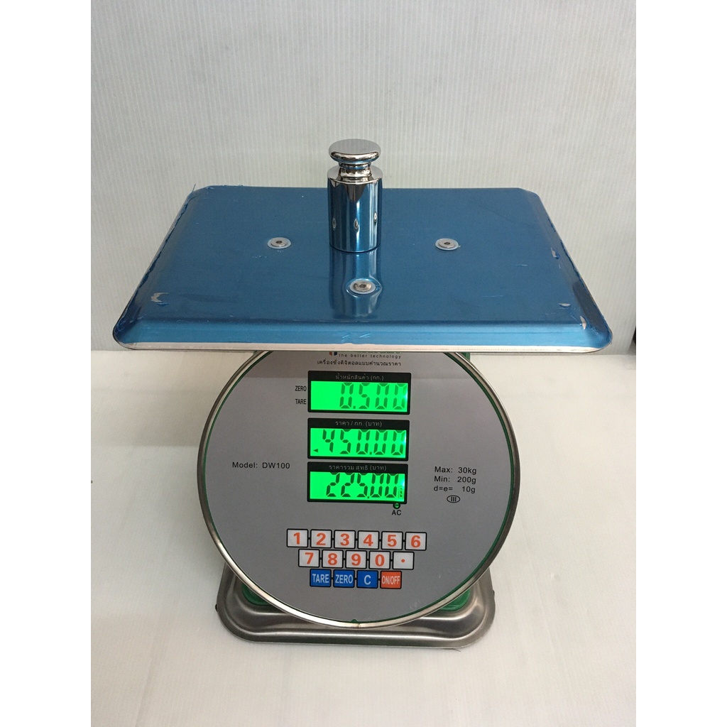 เครื่องชั่งยี่ห้อ DYNAWEIGHT เครื่องชั่งคำนวณราคา30kg รุ่น DW100-LCD ...