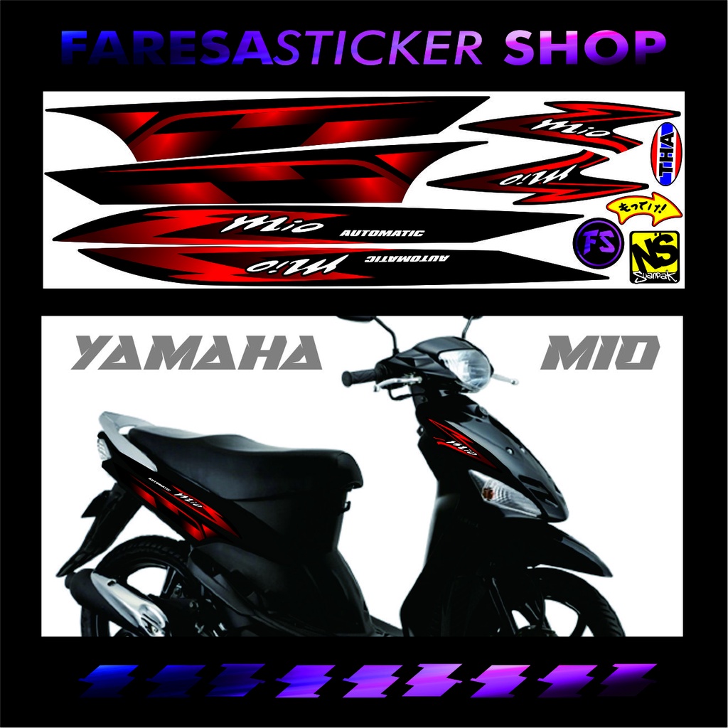 YAMAHA MIO OLD MIO SMILE MIO SPORTY STRIPING สติ๊กเกอร์ลามิเนตที่กําหนด ...