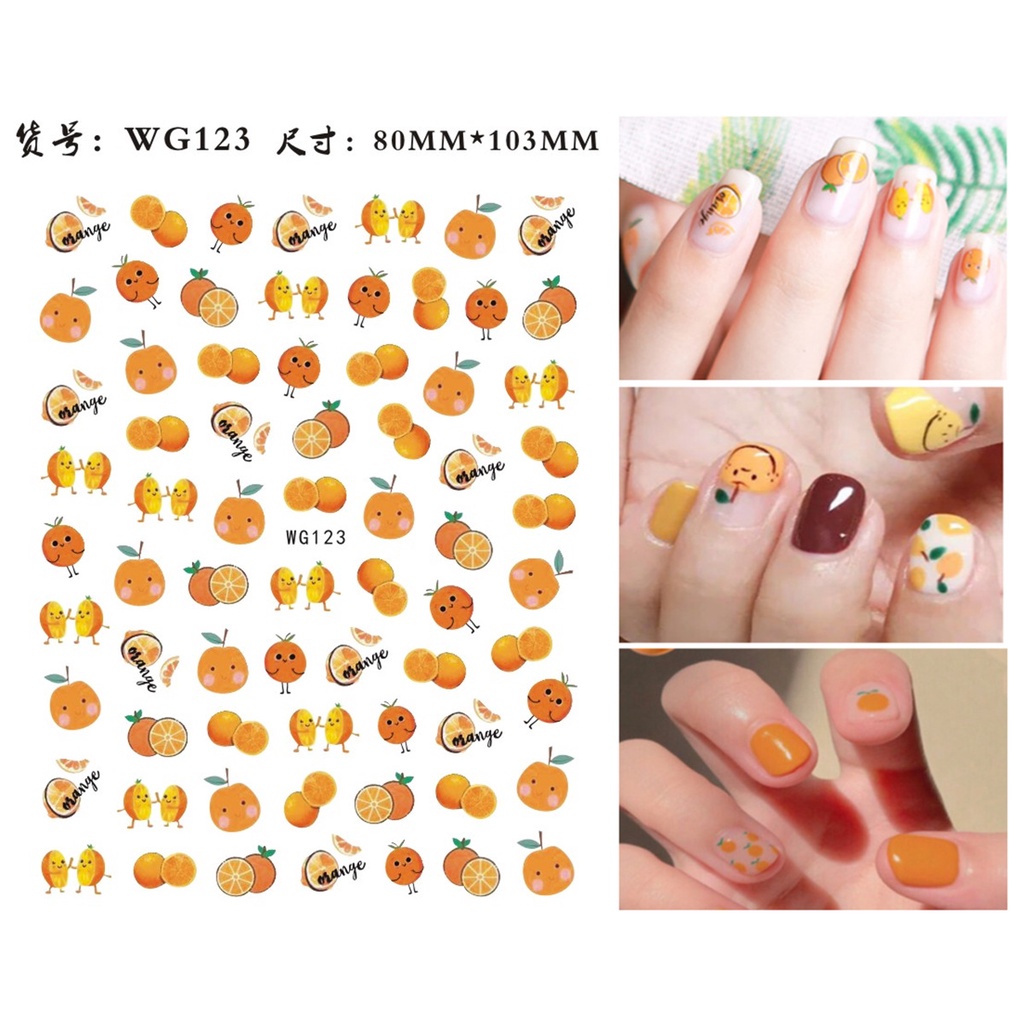 สติ๊กเกอร์ติดเล็บ Sticker ลายการ์ตูน หัวใจ ดอกไม้ ปาร์ตี้ ลอกแปะได้ ...