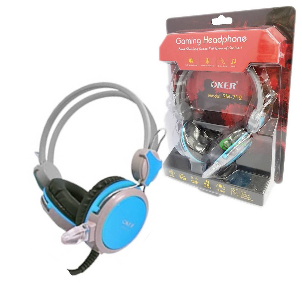 OKER HEADPHONE หูฟังครอบหู รุ่น SM-712 (คละสี) | Shopee Thailand