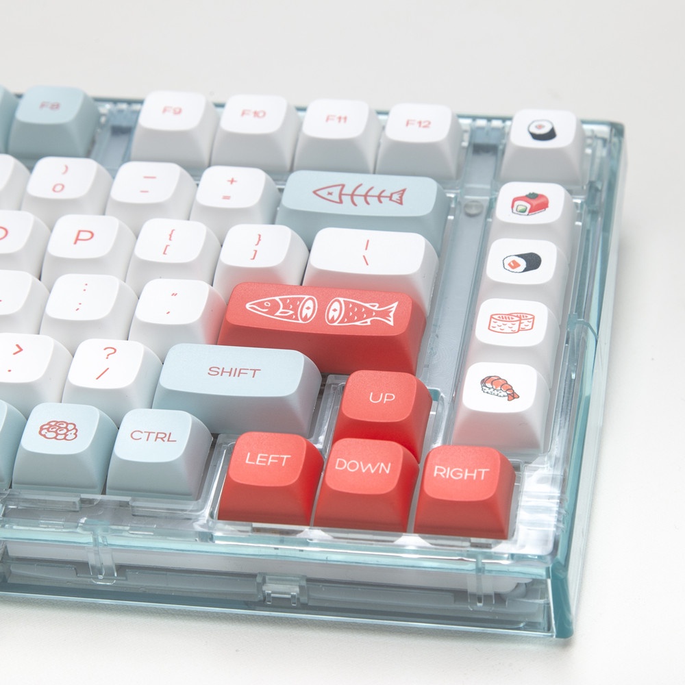 140 คีย์ Salmon Keycaps XDA Profile PBT Dye Sub คีย์บอร์ดแบบกลไก Keycap ...