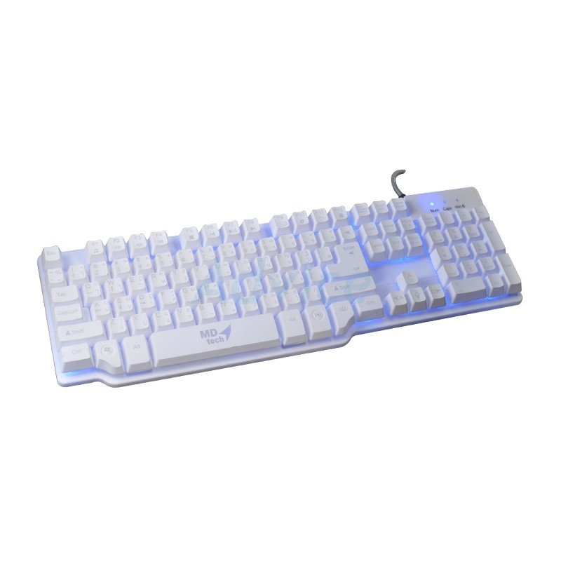USB Multi Keyboard MD-TECH (K-1) Mechanical Style Keyboard White ...