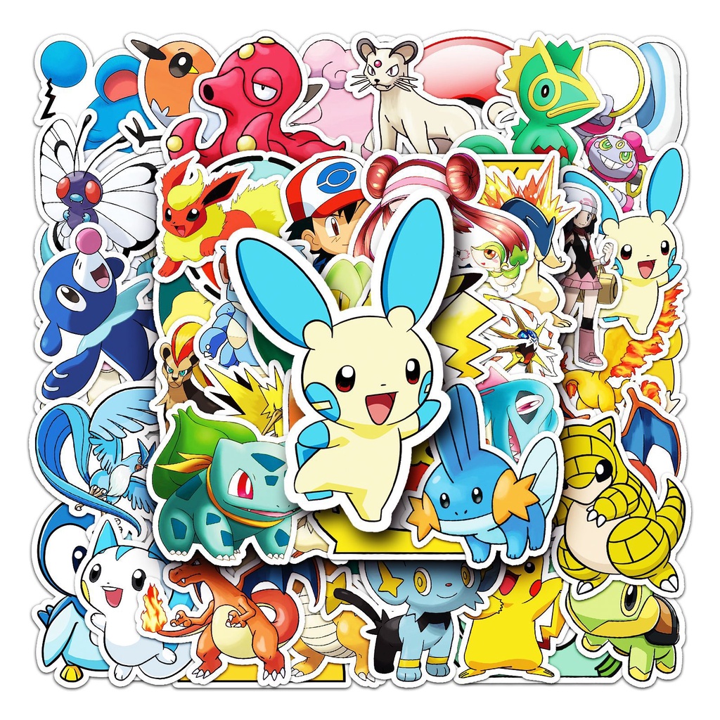 พร้อมส่ง ลายการ์ตูนอะนิเมะ New pokemon ditto metamon 50แผ่น กันน้ำ ...