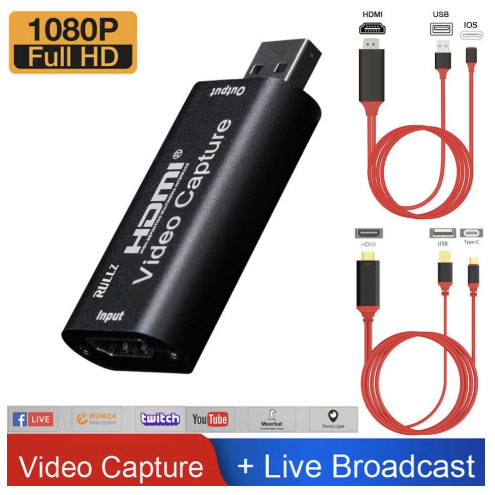 Mini Video Capture Card USB 2.0 HDMI Video Grabberบันทึกกล่องสำหรับPS4 ...