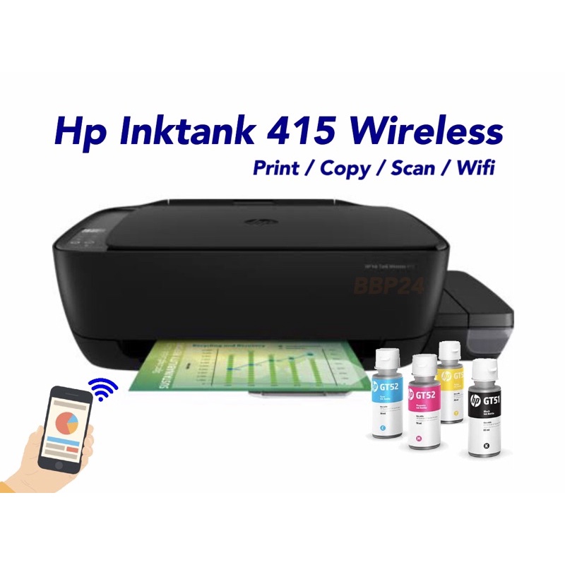 ปริ้นเตอร์ HP Smart Tank 580 / Ink Tank Wireless 415 (Print/ Copy/ Scan ...