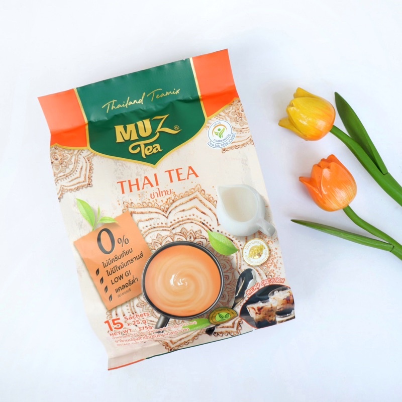 ชาไทย MUZ Thai Tea 375 กรัม (25 กรัม x 15 ซอง) | Shopee Thailand