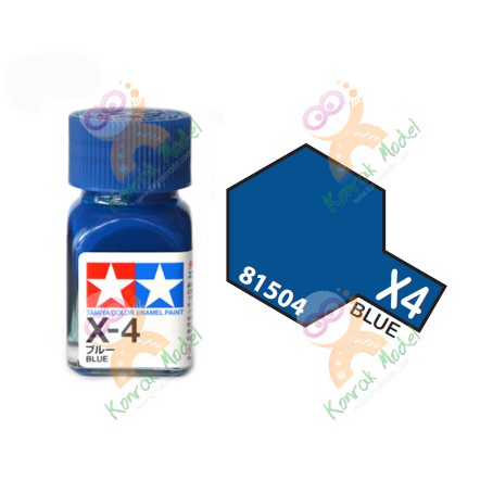 สีสูตรน้ำมัน Tamiya Enamel X4 Blue 10ml | Shopee Thailand