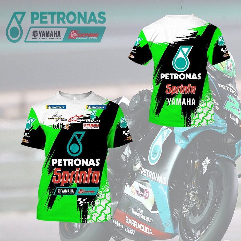 เสื้อยืด พิมพ์ลาย Yamaha MotoGP Factory Racing Monster Sponsor BSB SBK ...