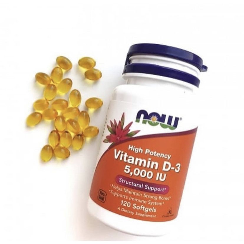 [พร้อมส่ง] วิตามินดี3 Now Foods High Potency Vitamin D3 5000IU 120 Softgels Zinc 50mg | Shopee ...