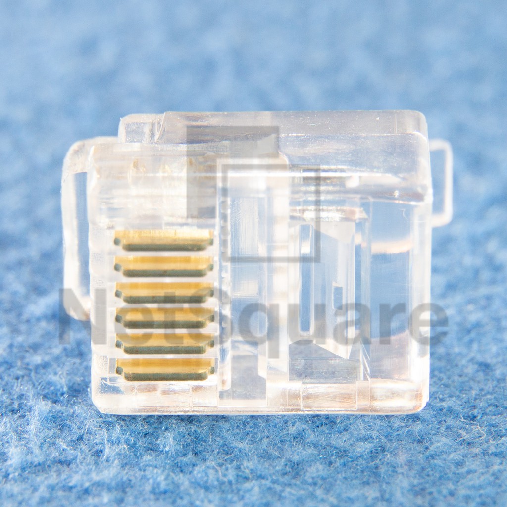 หัวโทรศัพท์ 6P6C RJ11 6pin Modular jack for telephone | Shopee Thailand