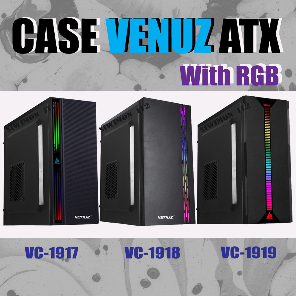 Case VENUZ ATX with RGB Lighting (VC-1917,1918,1919) | Shopee Thailand