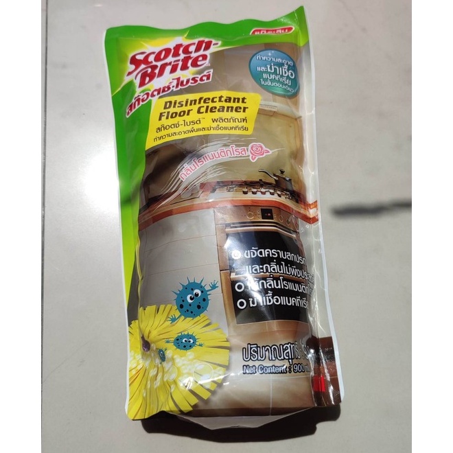 *937 3M น้ำยาถูพื้น ทำความสะอาดและฆ่าเชื้อแบคทีเรีย ชนิดเติม 900 ML ...