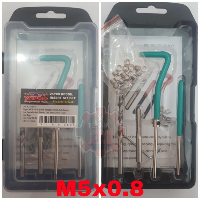 THREAD REPAIR KIT SET RECOIL M5 HELICOIL สําหรับเสียหาย Slek Dol Dart ...